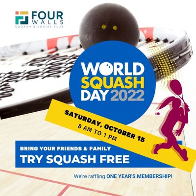 Try Squash Free - World Squash Day - Four Walls