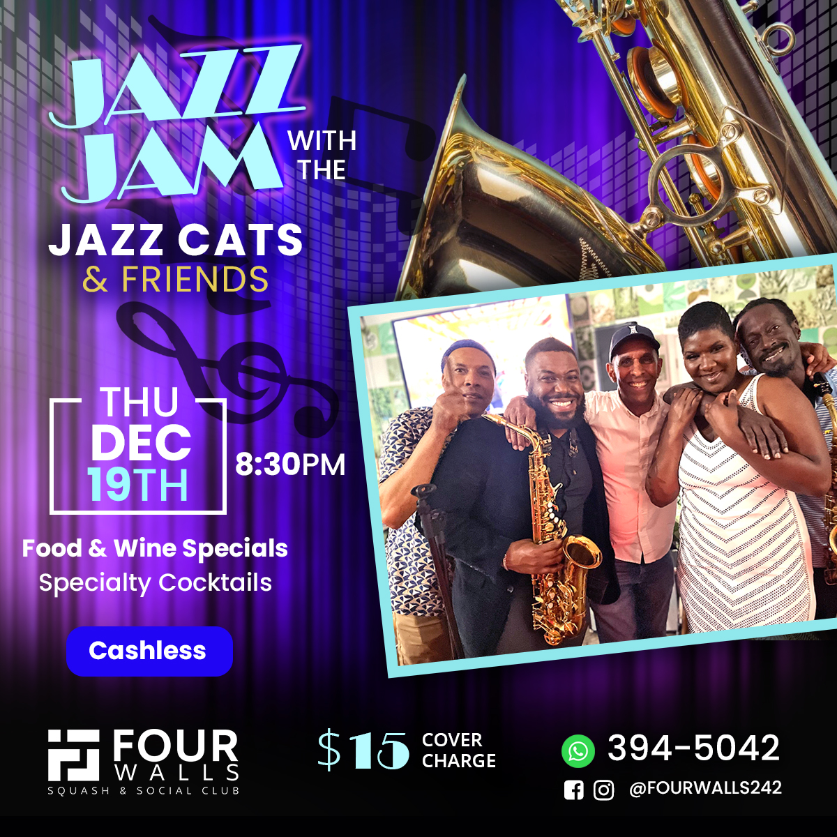 Live Jazz with The Jazz Cats - Four Walls